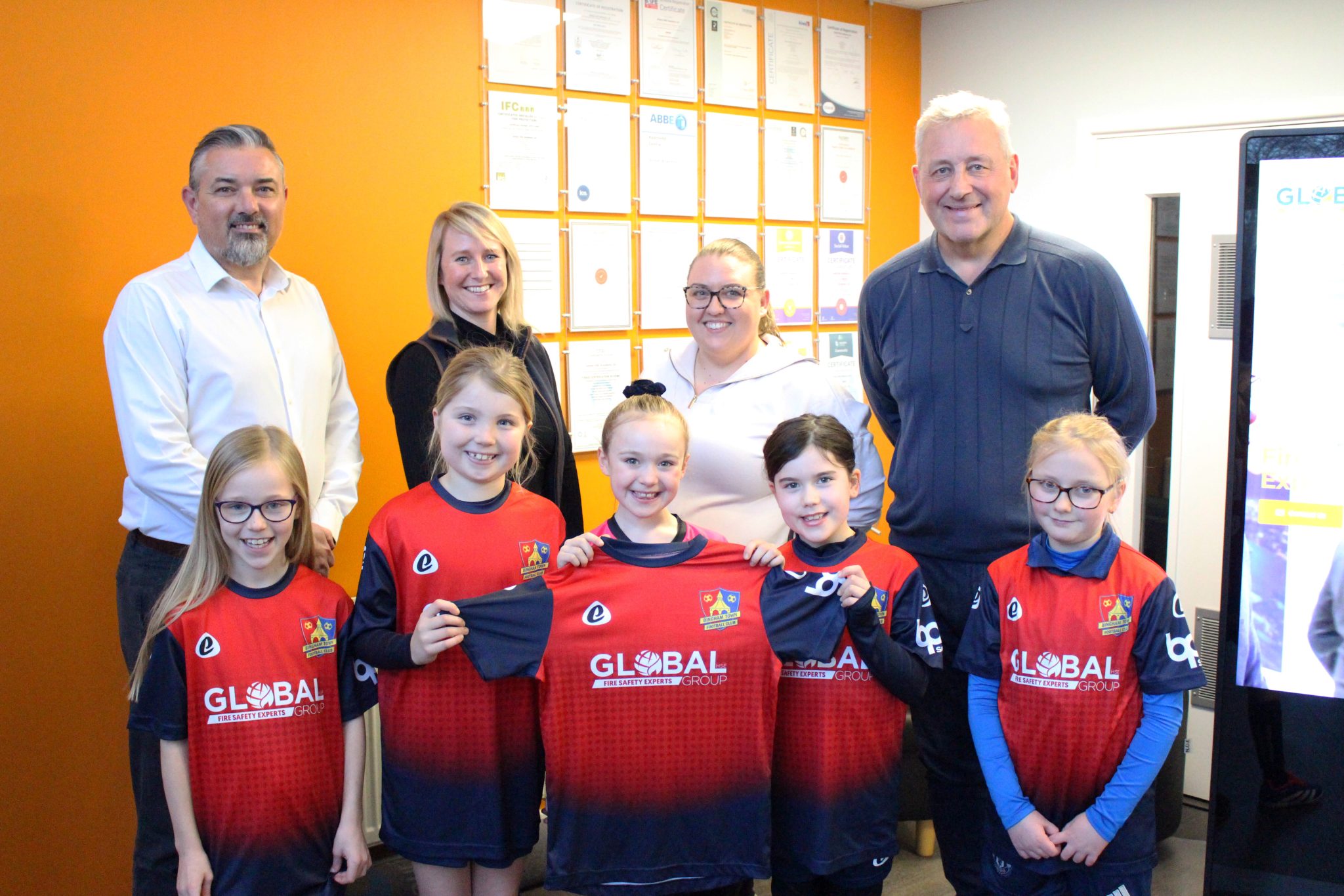 Bingham Town Girls FC Wildcats Score Continued Sponsorship from Global ...